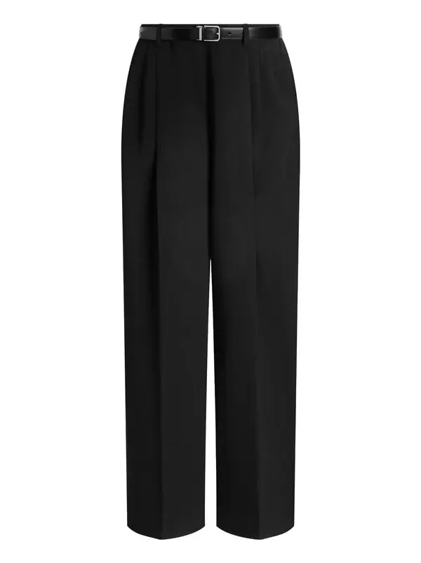 Dolce & Gabbana Wool Gabardine Trousers - Black