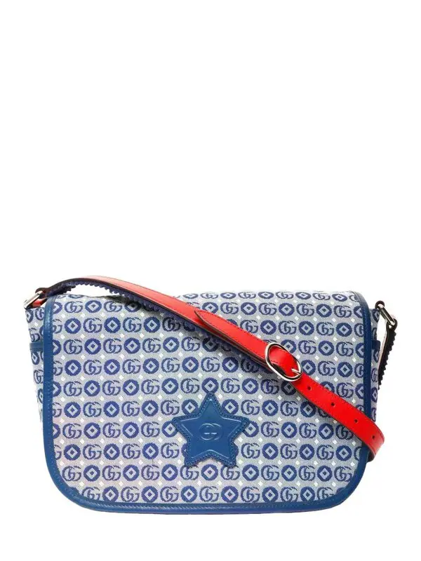Gucci Gg Canvas Shoulder Bag - Blue