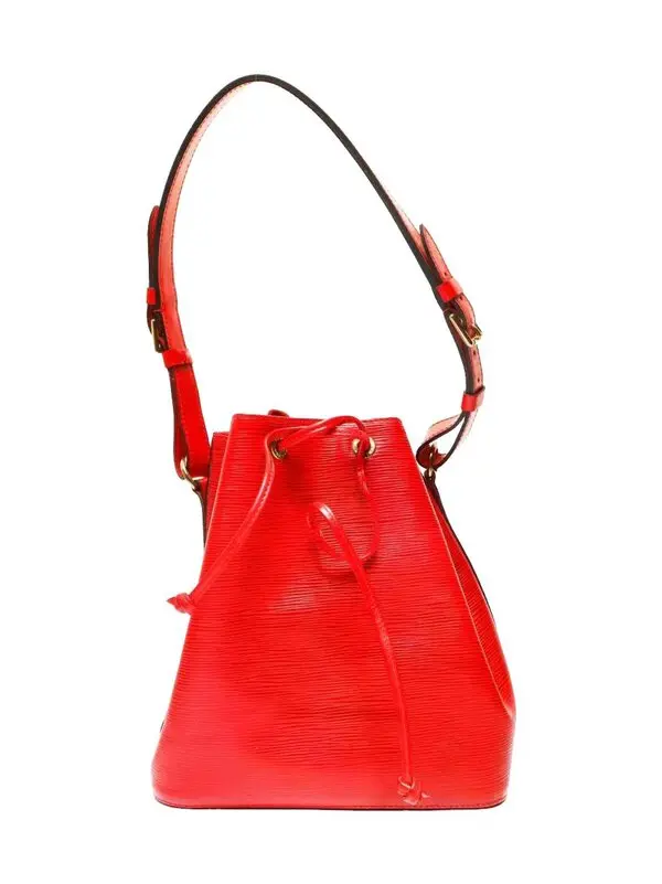 LOUIS VUITTON 1996 Petit Noe Bucket Bag - Red
