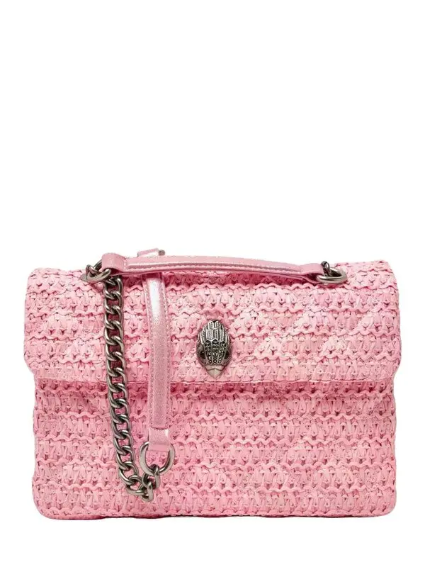 Kurt Geiger Woven Shoulder Bag With Chain Strap - Pink