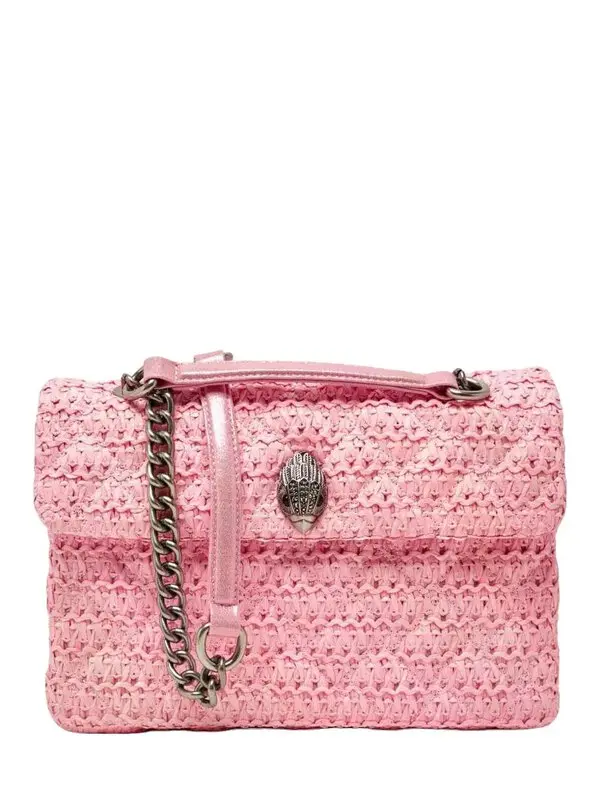 Kurt Geiger Woven Shoulder Bag With Chain Strap - Pink