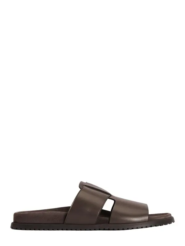 Dolce & Gabbana Calfskin Sandals - Brown