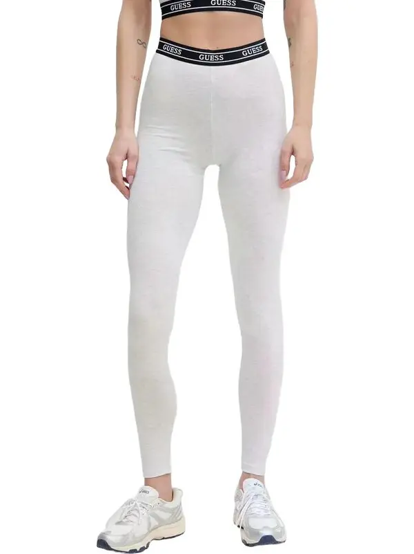 Guess Logo-waistband Leggings - Grey