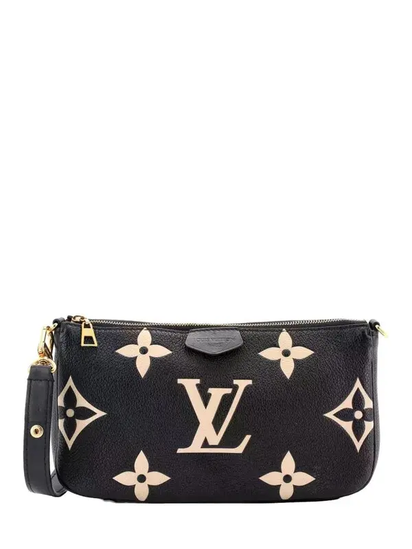 LOUIS VUITTON Multi Pochette Accessoires Bicolor Monogram Empreinte Giant Crossbody Bag - Black