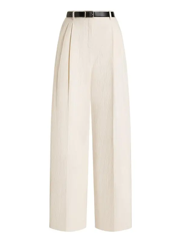 Dolce & Gabbana Rustic Cotton And Linen Canvas Trousers - White