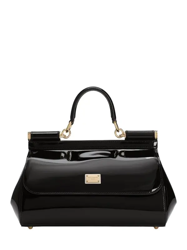 Dolce & Gabbana Elongated Medium Sicily Handbag - Black