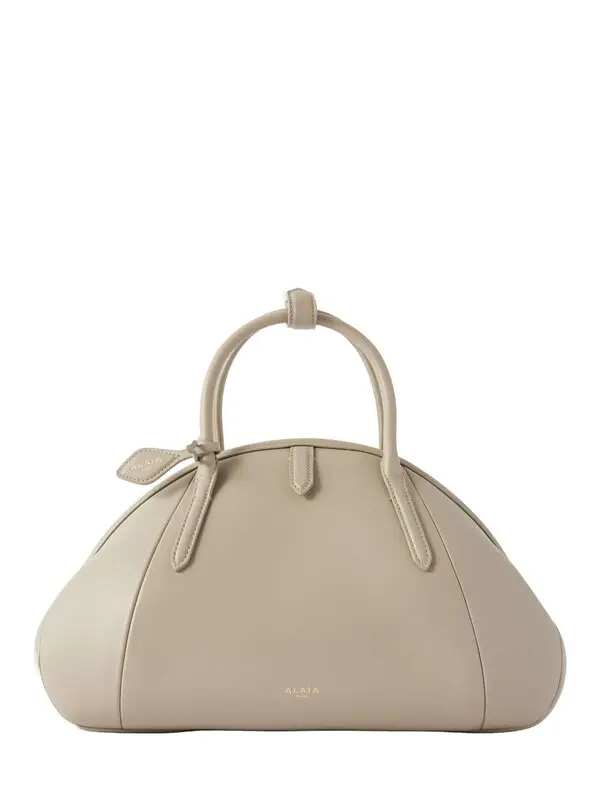 Alaïa Leather Shoulder Bag - Gray