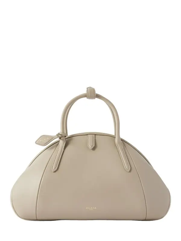 Alaïa Leather Shoulder Bag - Gray