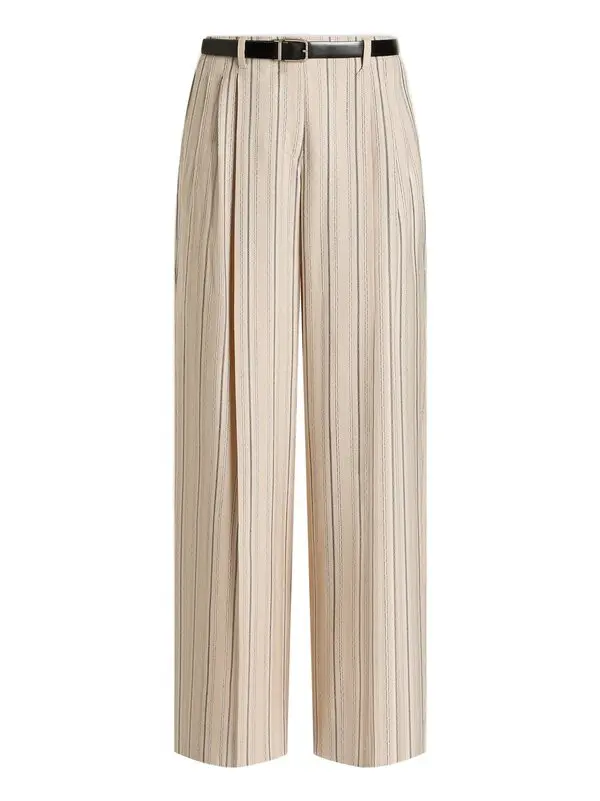 Dolce & Gabbana Pinstripe Wide Leg Trousers - Multicolor