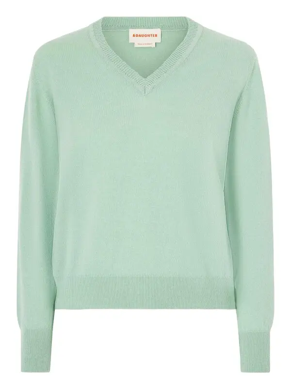 Daughter Slim Cashmere And Cotton-blend Sweater - Mint