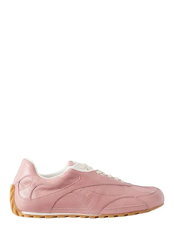 Bottega Veneta Orbit Flash Leather Sneakers - Pink