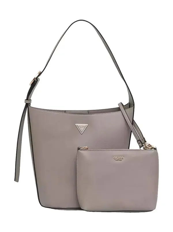 Guess Triangle Logo Shoulder Bag - Grey