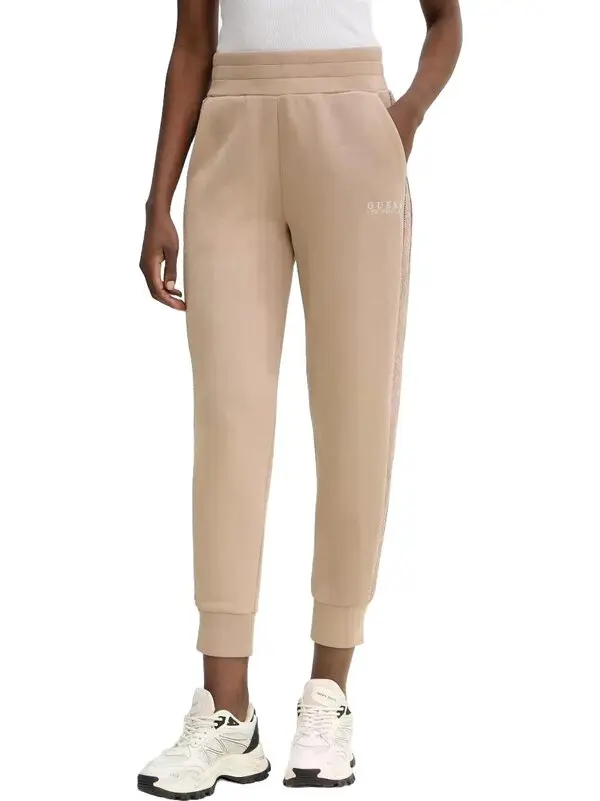 Guess Lace-detail Track Pants - Neutrals