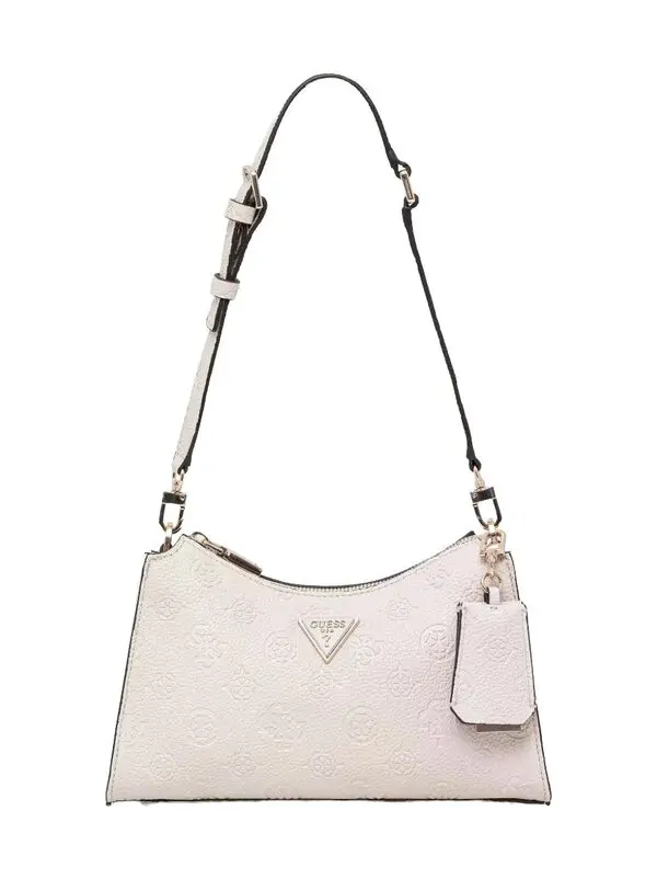 Guess Cresidia 4g Embossed Shoulder Bag - Neutrals