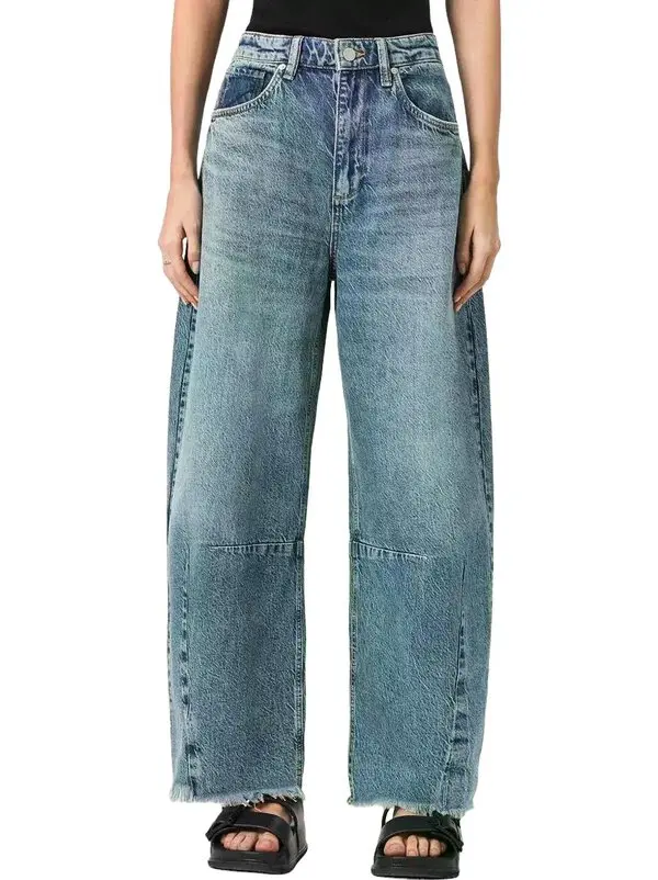 ALLSAINTS Payton Frayed-hem Jeans - Blue