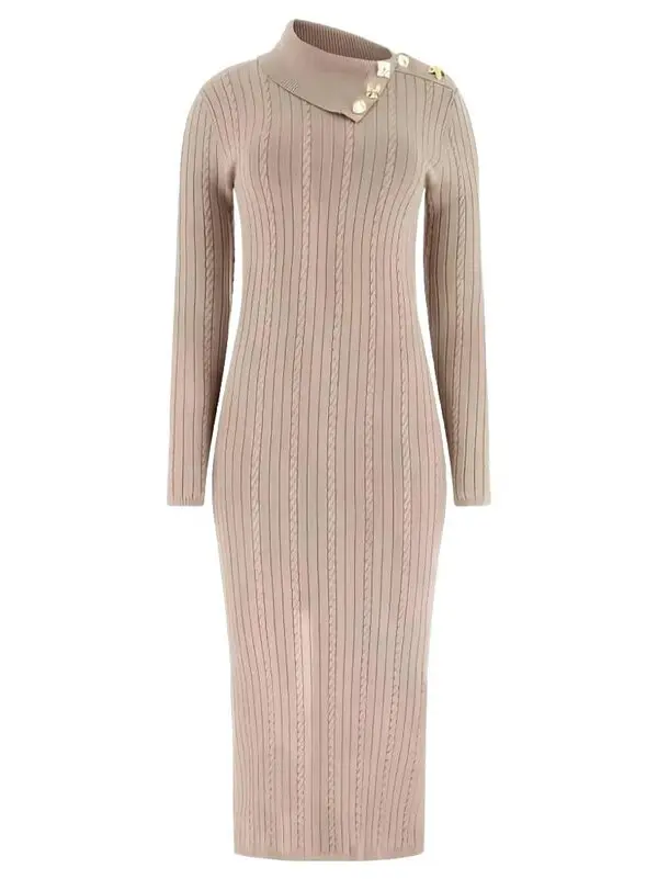Guess Cable-knit Midi Dress - Neutrals