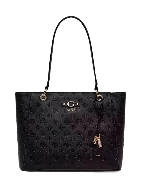 Guess Patterned Tote Bag - Black