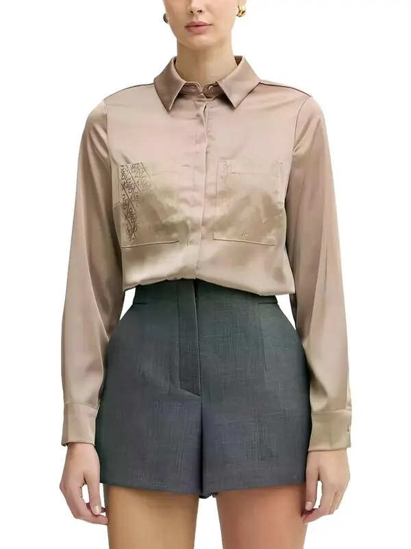 Guess Patch-pocket Shirt - Neutrals