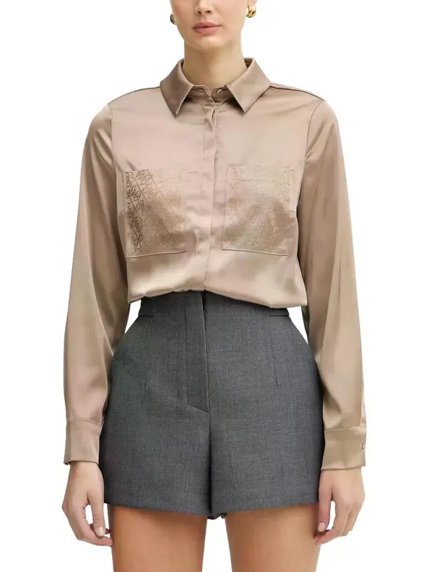 Guess Patch-pocket Shirt - Neutrals