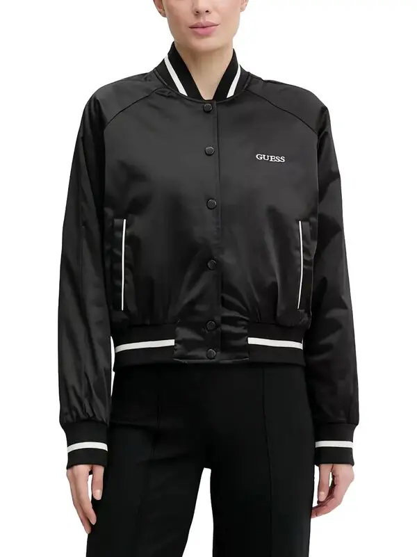 Guess Embroidered Bomber Jacket - Black