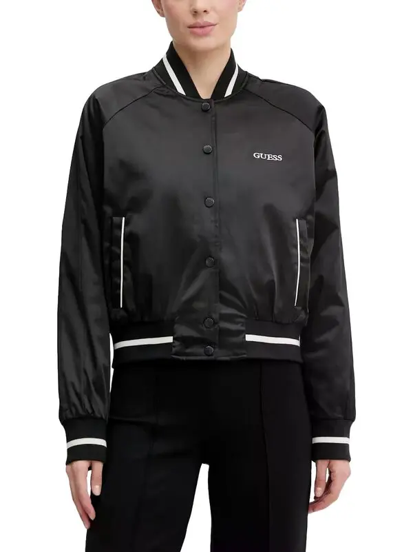 Guess Embroidered Bomber Jacket - Black
