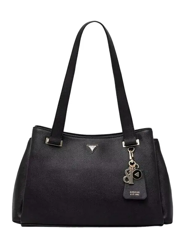 Guess Charm Satchel Cross Body Bag - Black