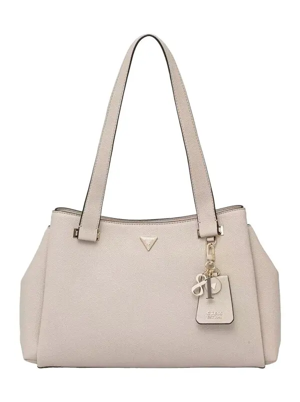 Guess Evie Charm Detail Handbag - Neutrals