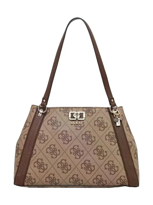 Guess Logo Charm Tote Bag - Neutrals