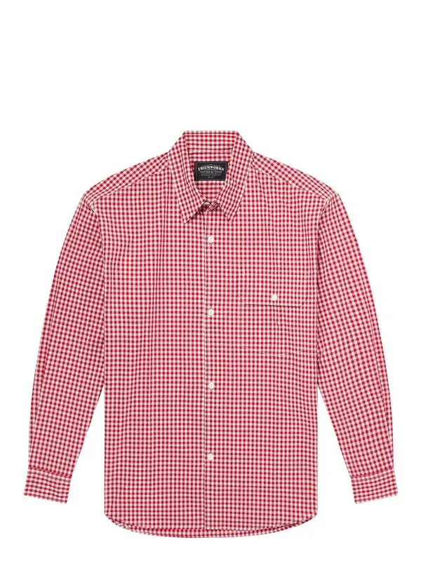 FRIZMWORKS Ease Gingham Cotton Shirt - Red
