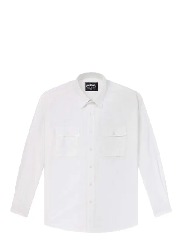 FRIZMWORKS Typewriter Cotton Shirt - Cream