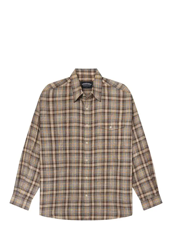 FRIZMWORKS Checked Woven Shirt - Brown