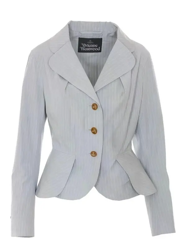 VIVIENNE WESTWOOD Striped Jacket With Buttons - Blue
