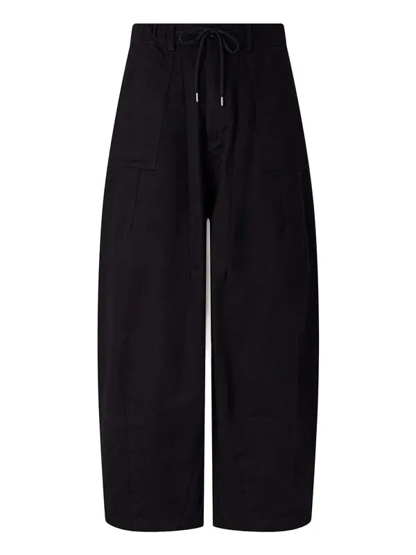 FRIZMWORKS Wide-leg Cotton-twill Trousers - Black