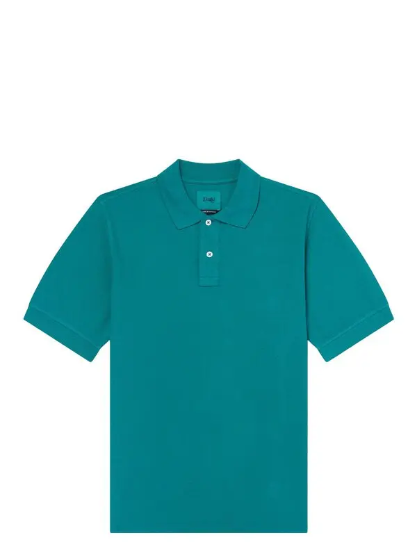 DRAKE'S Garment-dyed Cotton-piqué Polo Shirt - Green