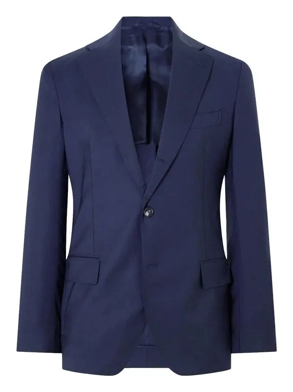 DE PETRILLO Virgin-wool Blend Suit Jacket - Blue