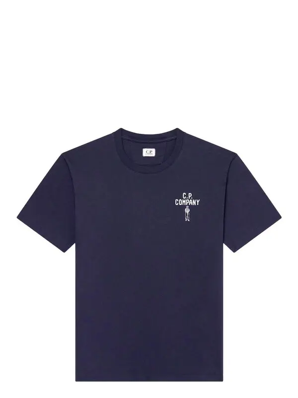 C.P. COMPANY Logo-print Cotton-jersey T-shirt - Blue
