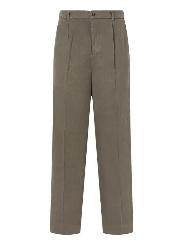 3sixteen Straight-leg Linen Trousers - Green