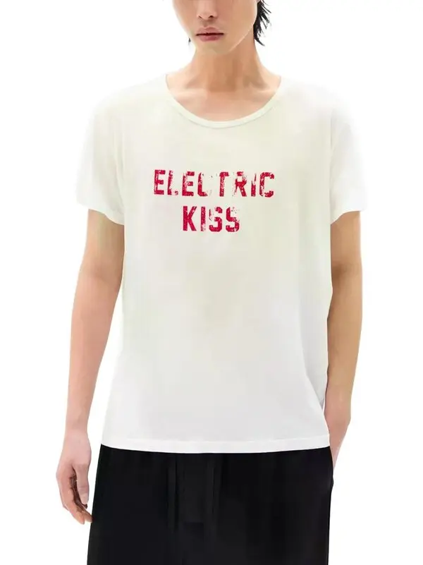 ANN DEMEULEMEESTER Idar Slogan-print T-shirt - Neutrals