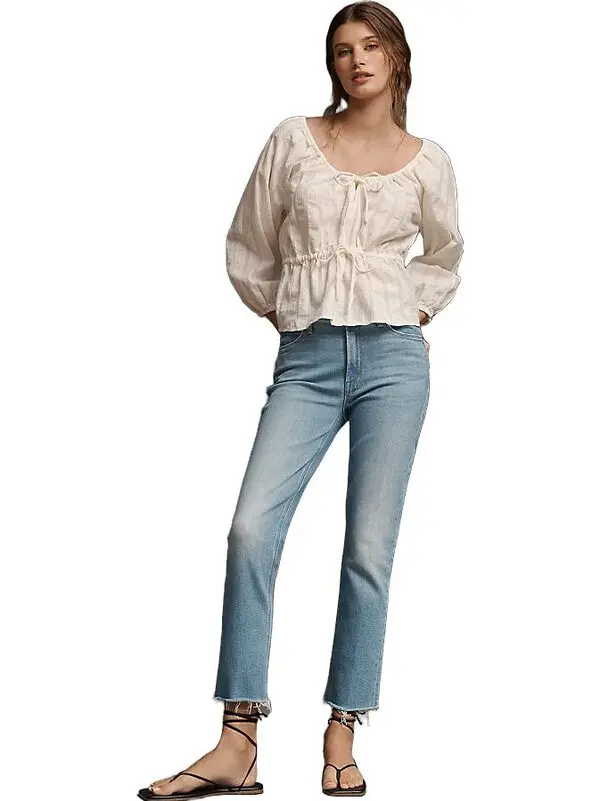MOTHER Dazzler Mid-rise Straight Leg Jeans - Satisfy Your Cravings