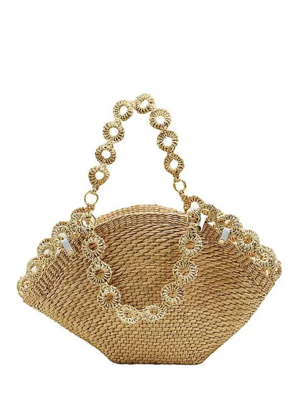 SENSI STUDIO Woven Straw Handbag - Natural