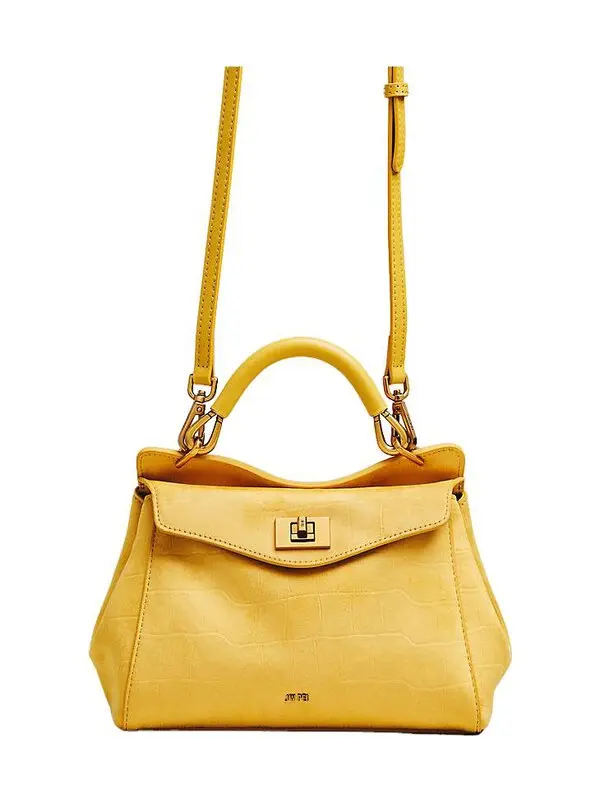 Jw Pei Lucia Croc-embossed Top Handle Bag - Yellow
