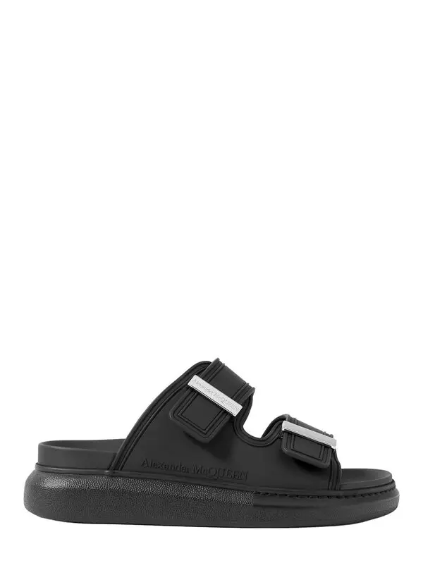 Alexander McQueen Rubber Exaggerated-sole Sandals - Black