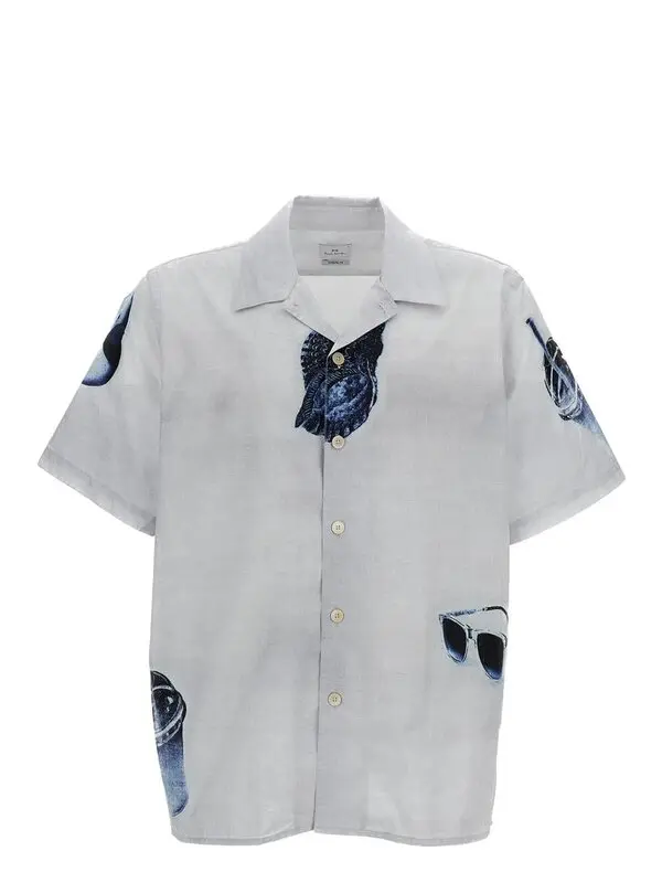 Paul Smith Short-sleeve Printed Shirt - Grey