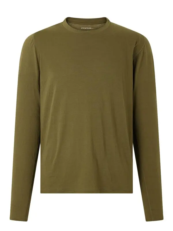 PORTAL Drift Merino Wool-blend Jersey T-shirt - Green