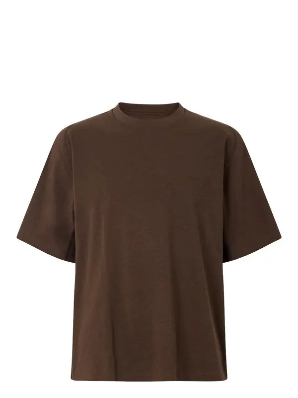 PORTAL Root Organic Cotton And Hemp-blend Jersey T-shirt - Brown