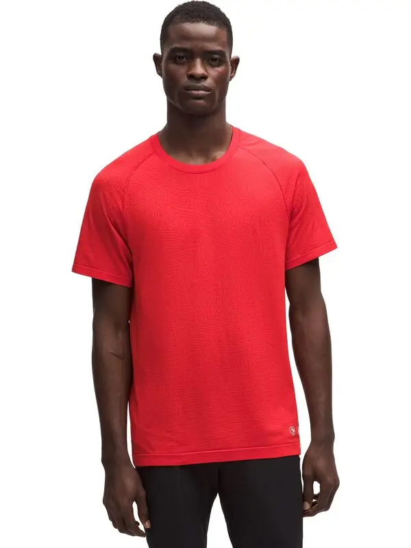 Lululemon Team Canada Metal Vent Tech Short-sleeve Shirt - Maple Echo Fiery Red/cardinal