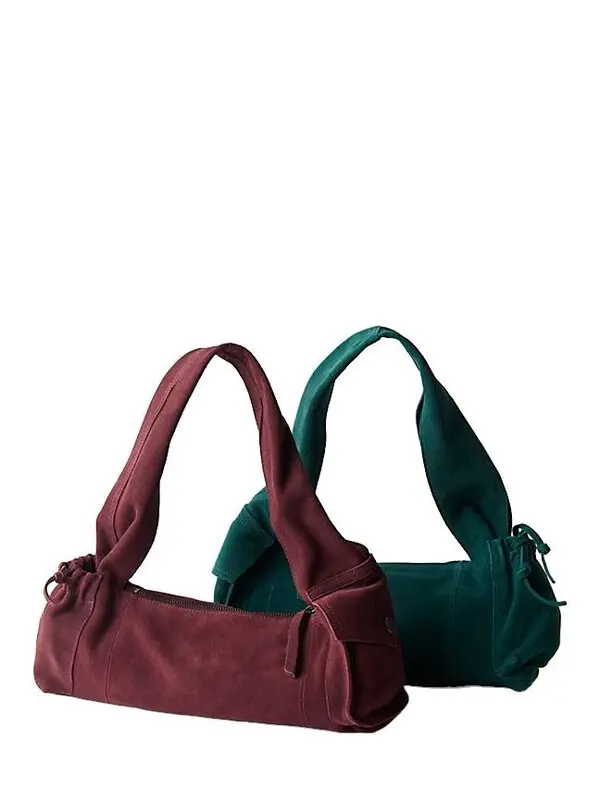 Free People Soto East West Suede Shoulder Bag - Deep Teal