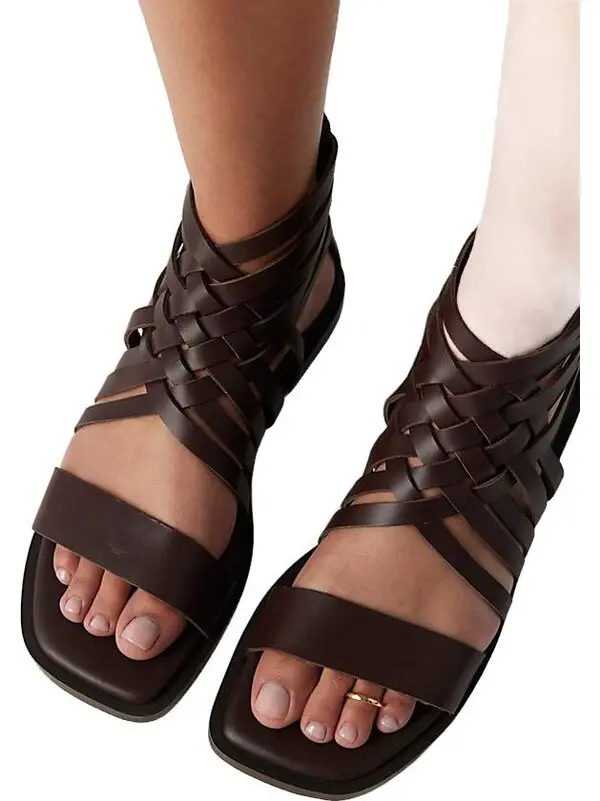 BRONX Levi Gladiator Sandals - Coffee Bean