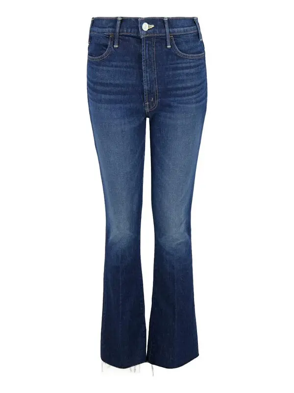 MOTHER The Hustler Flood Fray Jeans - Blue