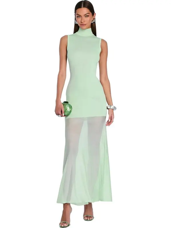 SEROYA Amine Knit Maxi Dress - Spearmint